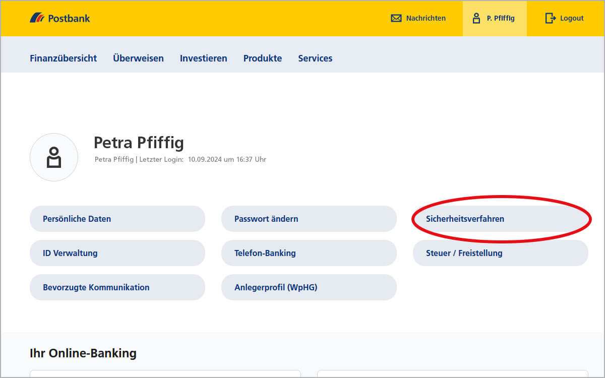 Postbank BestSign mit Gerät nutzen