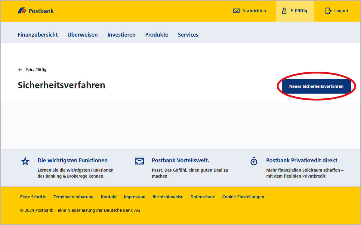 Postbank BestSign mit Gerät nutzen