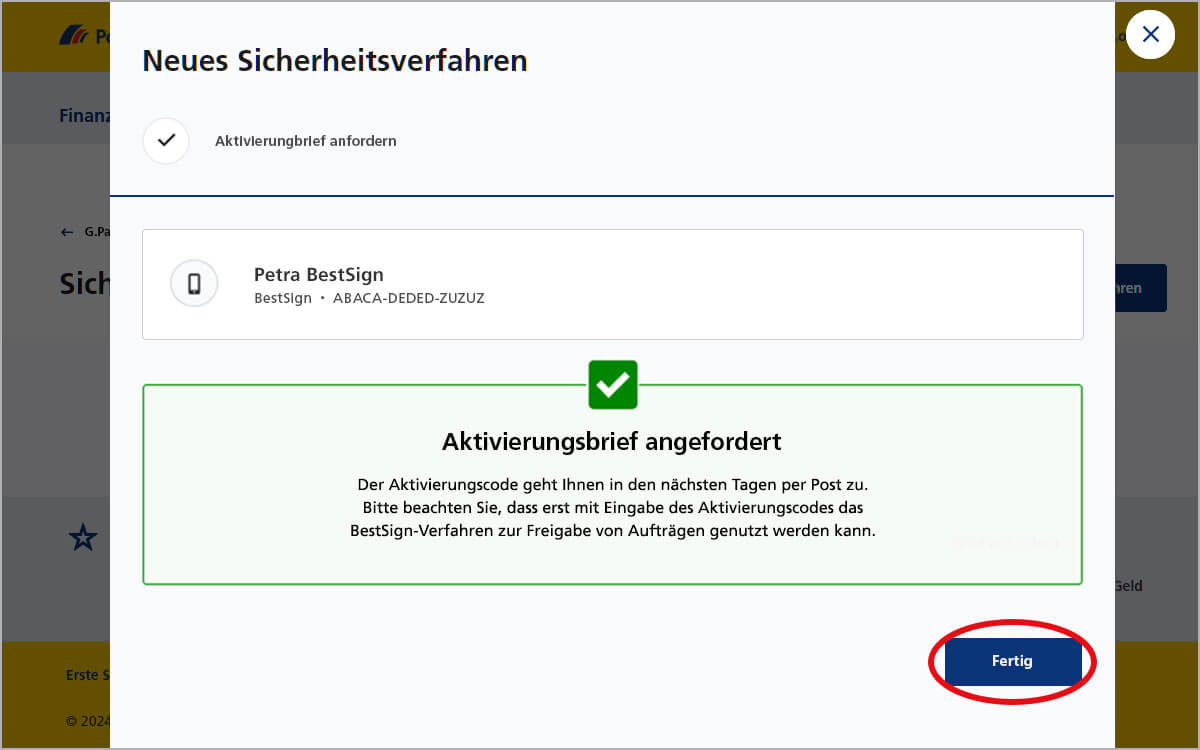 Postbank BestSign mit Gerät nutzen